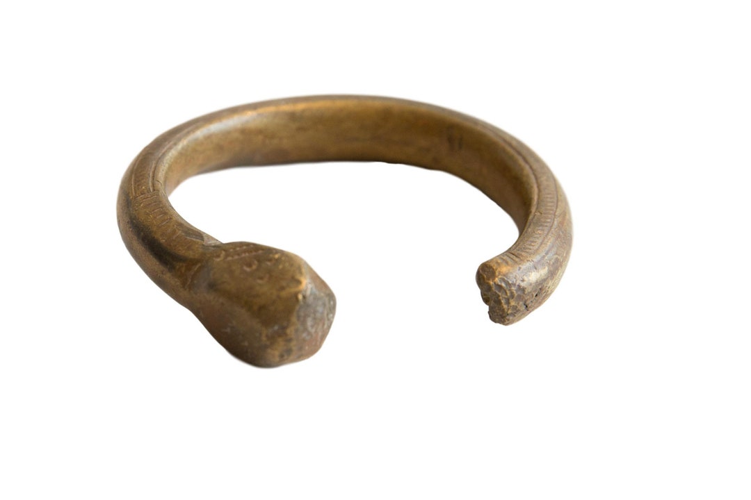 Antique African Bronze Imperfect Snake Cuff Bracelet - Etsy