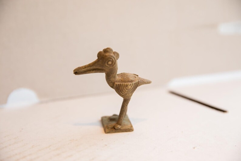 Vintage African Imperfect Crowned Bird Figurine - Etsy