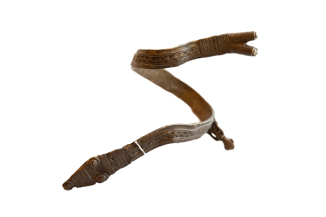 Antique African Bronze Snake With Rider Arm Cuff - Etsy