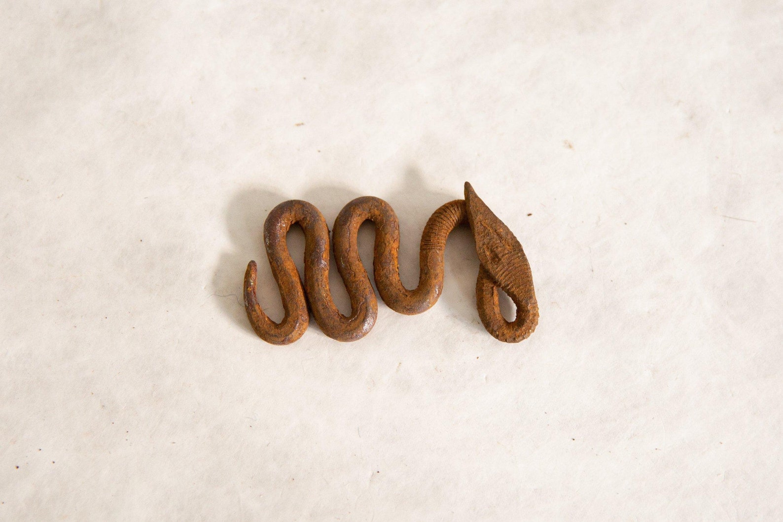 Vintage African Iron Head to Side Snake - Etsy