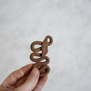 Vintage African Iron Head Back Snake - Etsy