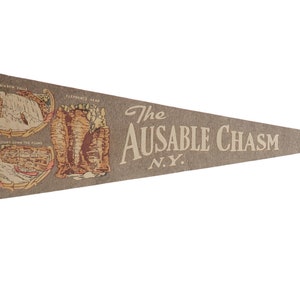 Vintage the Ausable Chasm N.Y. Felt Flag Pennant - Etsy