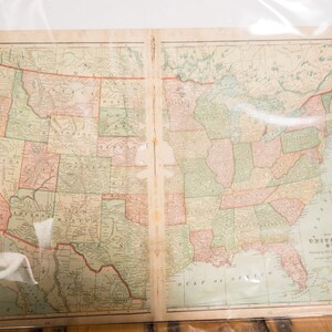 Cram's 1907 Map of United States of America - Etsy