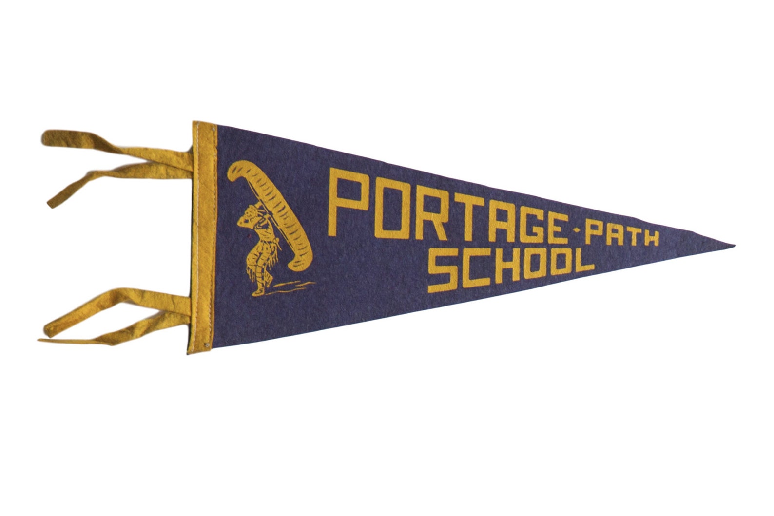Vintage Portage Path School Felt Flag Pennant - Etsy
