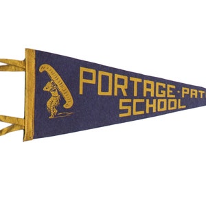 Vintage Portage Path School Felt Flag Pennant - Etsy