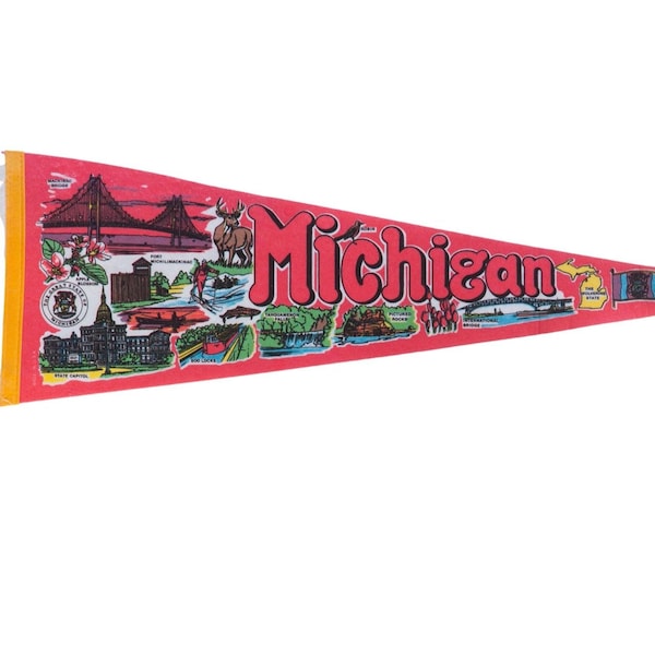 Michigan Pennant - Etsy