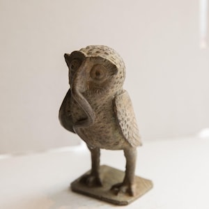 Vintage African Owl With Snake Sculpture - Etsy