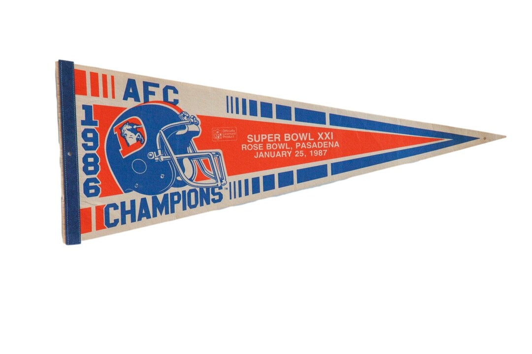 Denver Broncos AFC Champions Felt Flag Pennant - Etsy