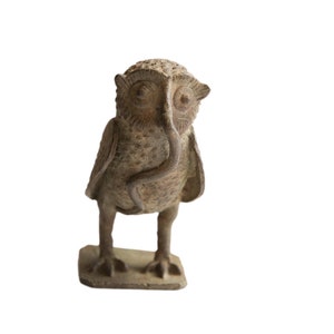 Vintage African Owl With Snake Sculpture - Etsy