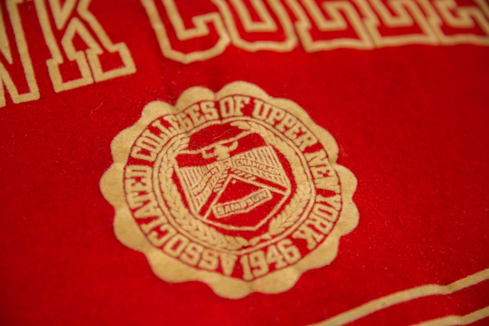 Vintage Mohawk College Felt Banner - Etsy