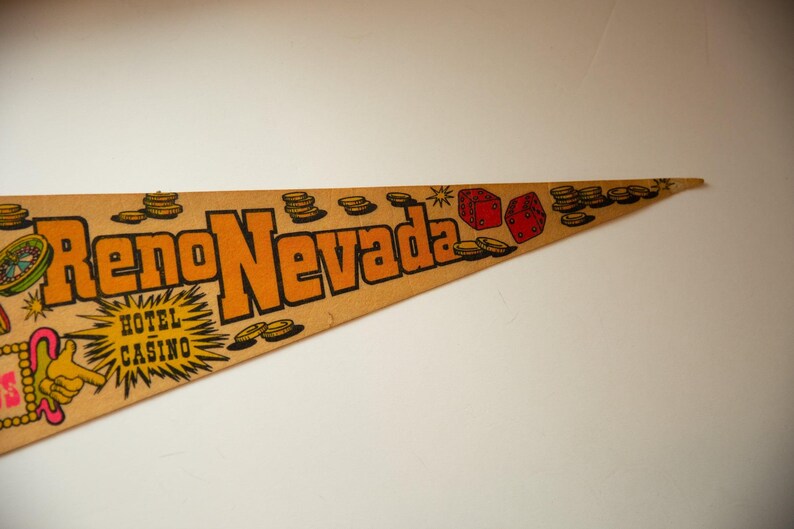 Vintage Reno Nevada Felt Flag - Etsy