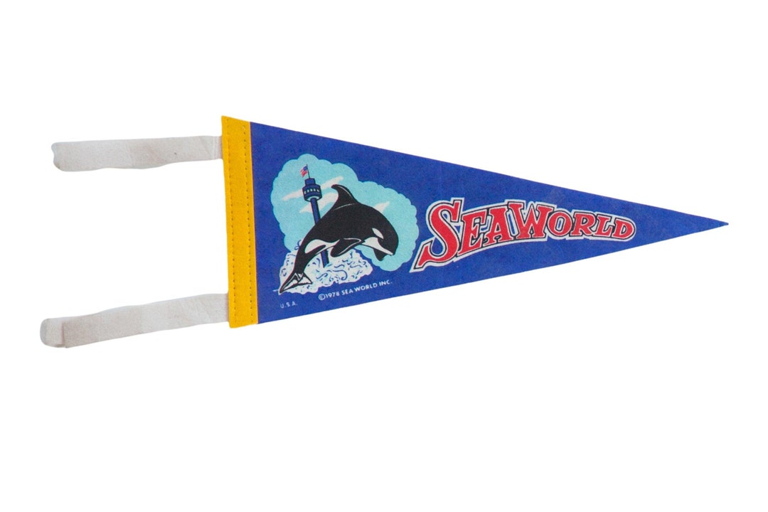 Vintage Sea World Felt Flag - Etsy