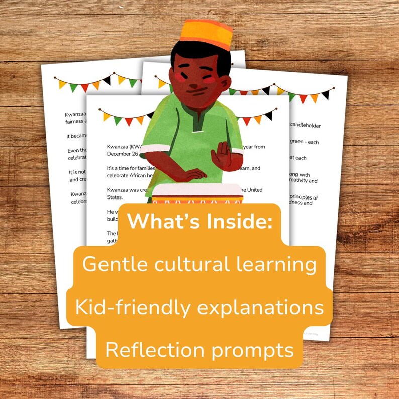 Kwanzaa Reflection Workbook for Kids | Cultural Learning and the Seven ...