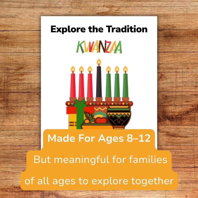 Kwanzaa Reflection Workbook for Kids | Cultural Learning and the Seven ...