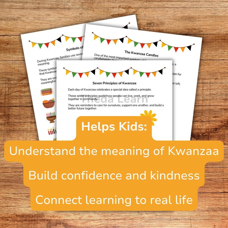 Kwanzaa Reflection Workbook for Kids | Cultural Learning and the Seven ...