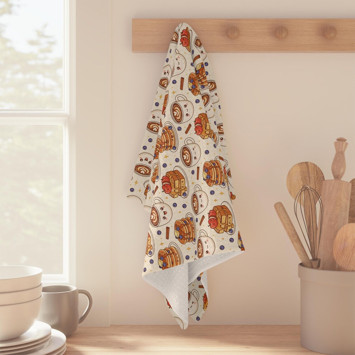 French Toast Brunch Themed Decor Kitchen Accessory Dish Towel ...