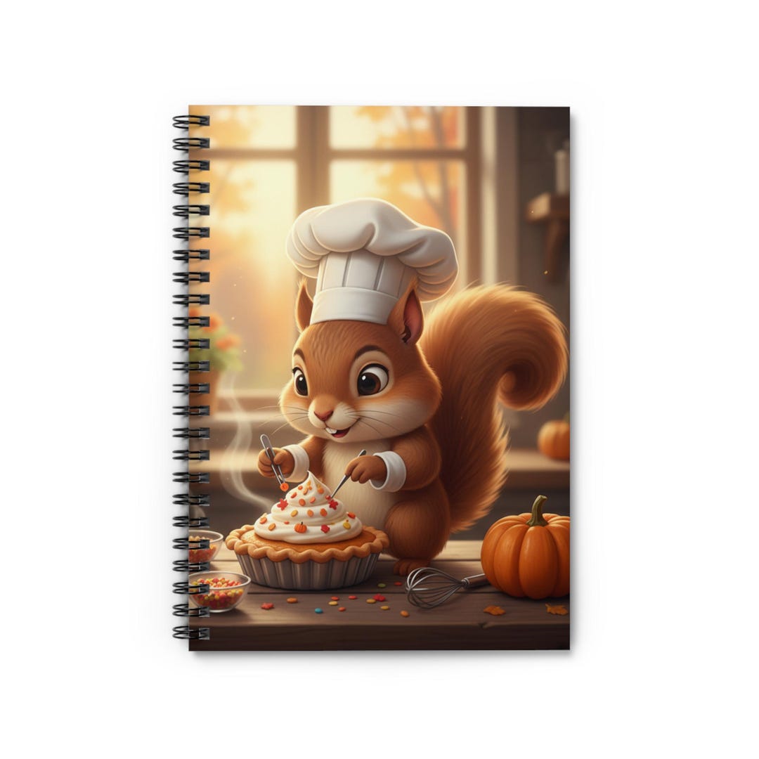 Squirrel Spiral Notebook - Ruled Line - Etsy