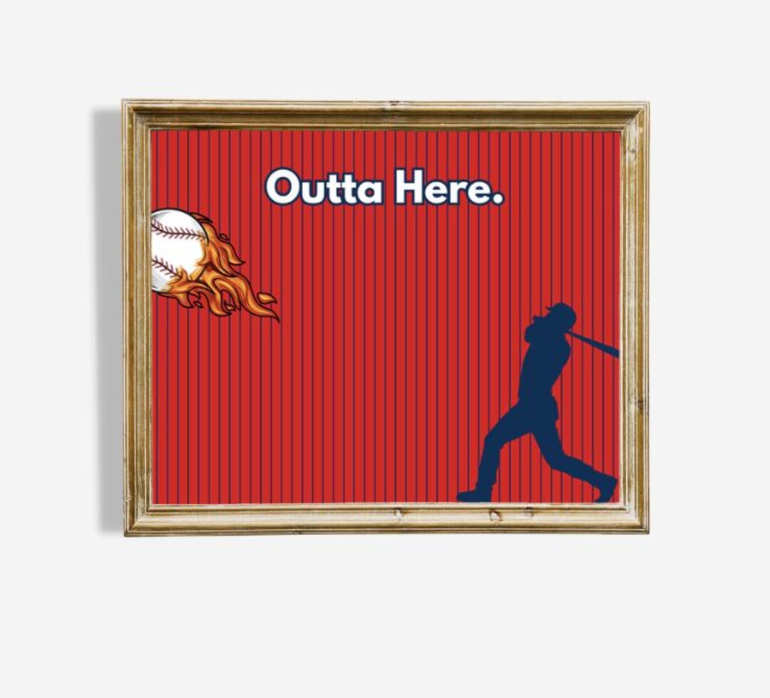Baseball Home Run Art Print: Sports Room Decor (digital Download) - Etsy
