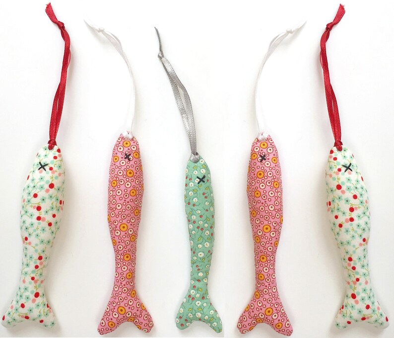 Fabric Fish Sewing Pattern: Herring and Sardine Ornaments (PDF Tutorial ...