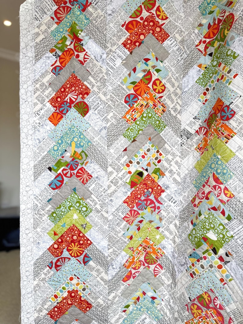 Chevron Arrows Quilt Pattern: Jelly Roll Friendly Sewing Design (PDF ...