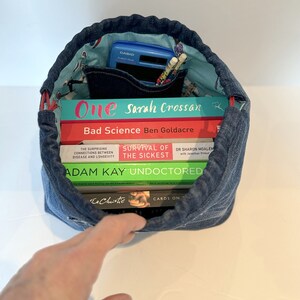 Denim Drawstring Bag Pattern Easy and Sustainable Sewing Project to Re ...