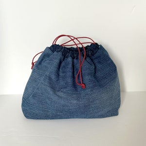 Denim Drawstring Bag Pattern Easy and Sustainable Sewing Project to Re ...