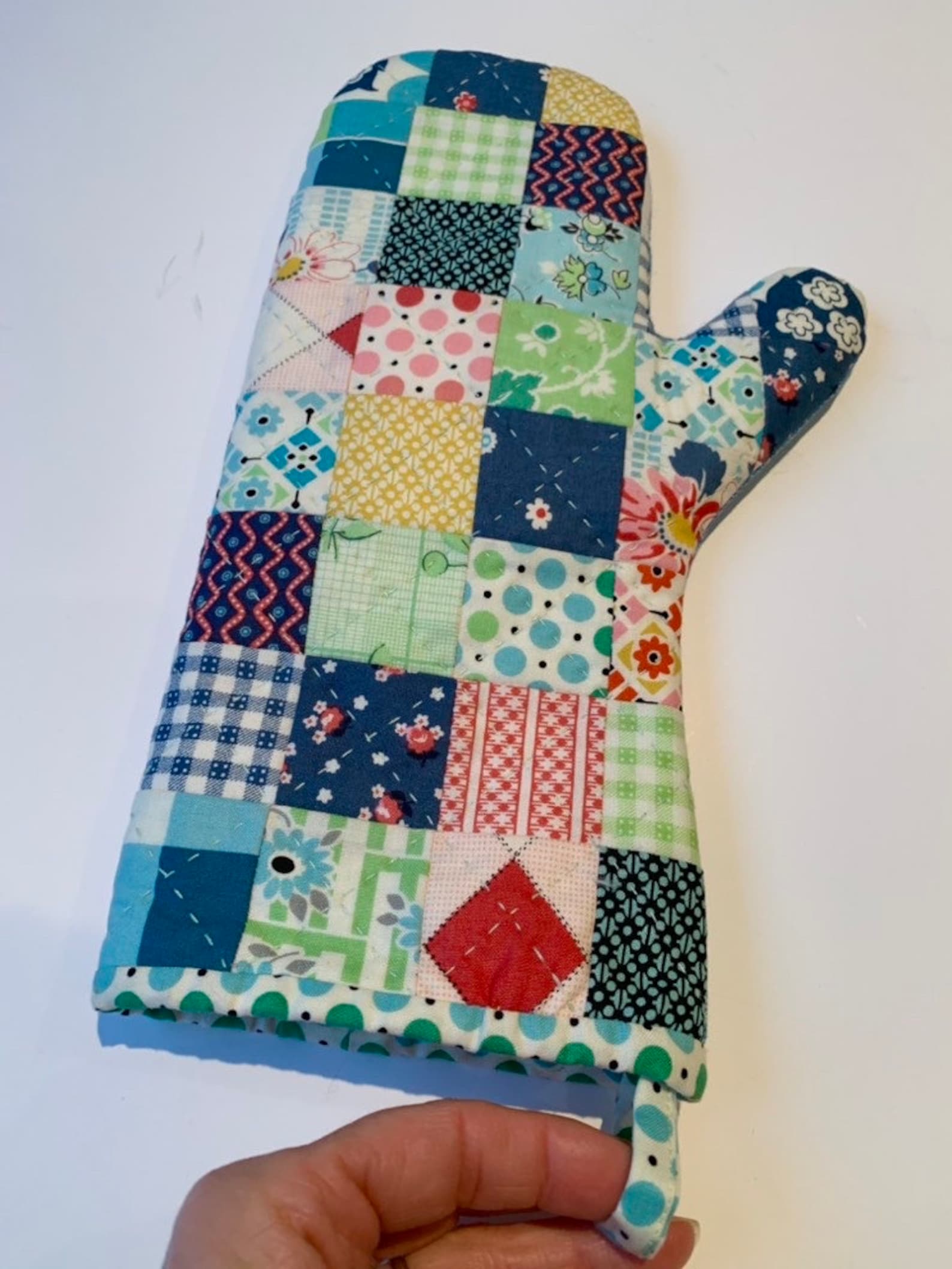 Oven Gloves Sewing PATTERN Patchwork Pot Holder Mittens for - Etsy