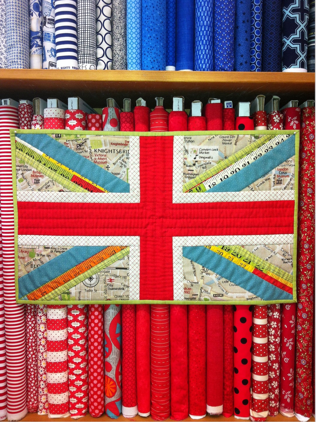Union Jack Mini Patchwork Quilt PATTERN, Sewing Tutorial With FPP ...