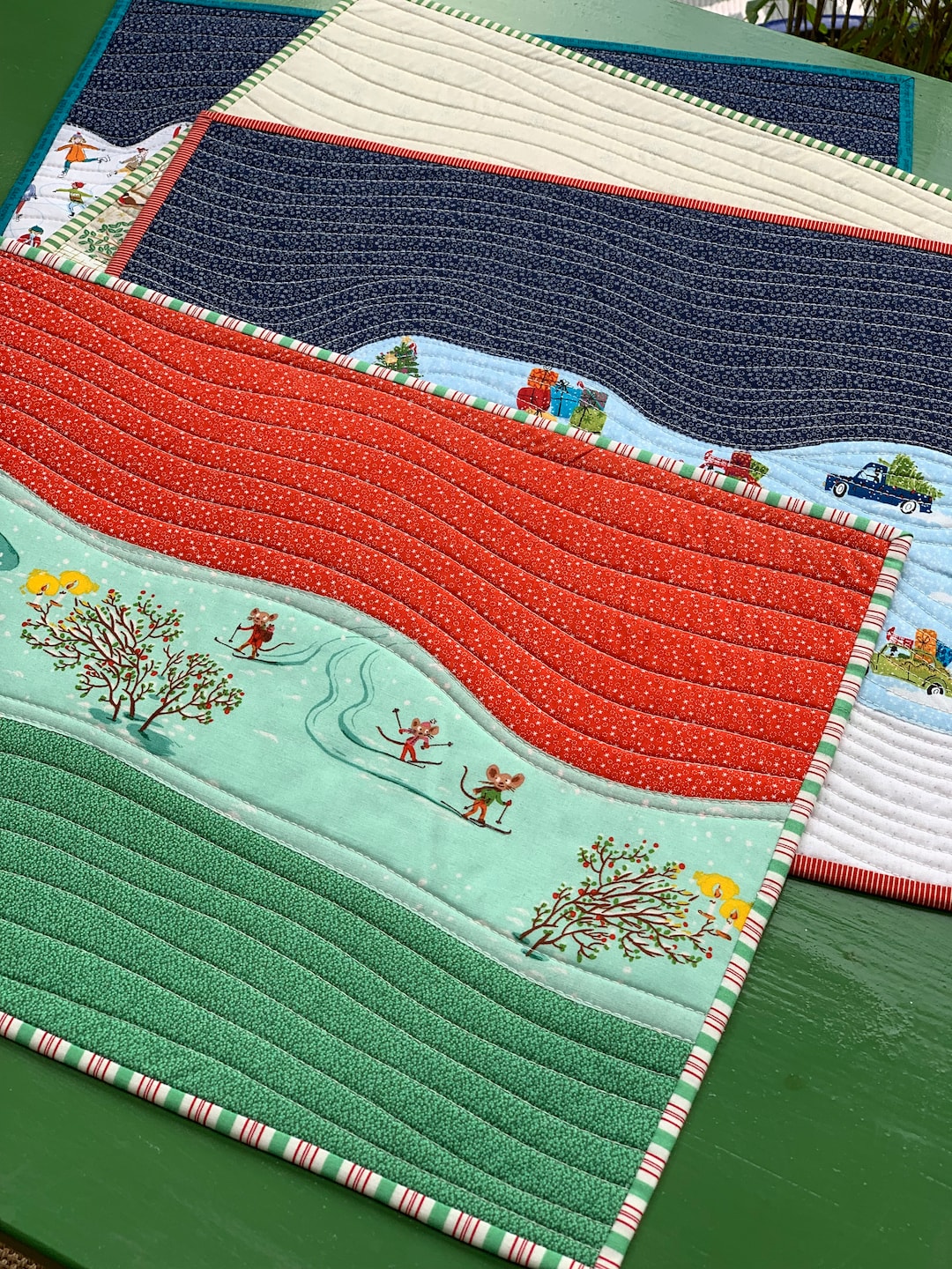 Landscape Quilt Sewing Pattern, Make Seasonal Patchwork Table Mats With ...
