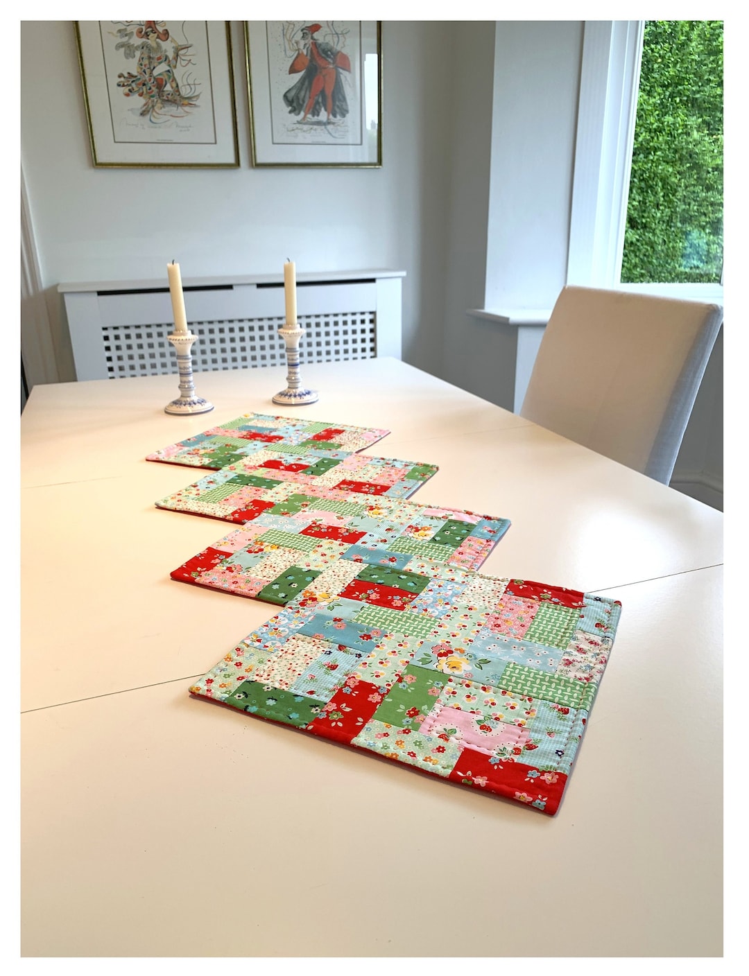 Table Runner Patchwork Quilt PDF Sewing Pattern, Quilted Dining Table ...