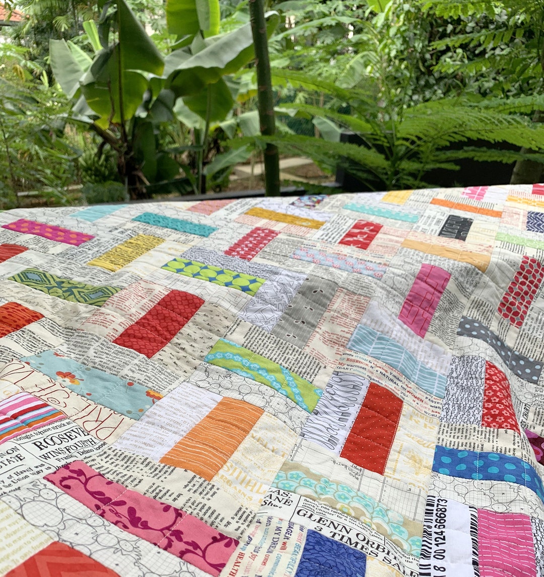 Simple Quilt Pattern, Easy & Fun Patchwork Quilting, Multiple Quilt Size Options, Instant ...