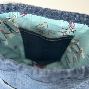 Denim Drawstring Bag Pattern Easy and Sustainable Sewing Project to Re ...