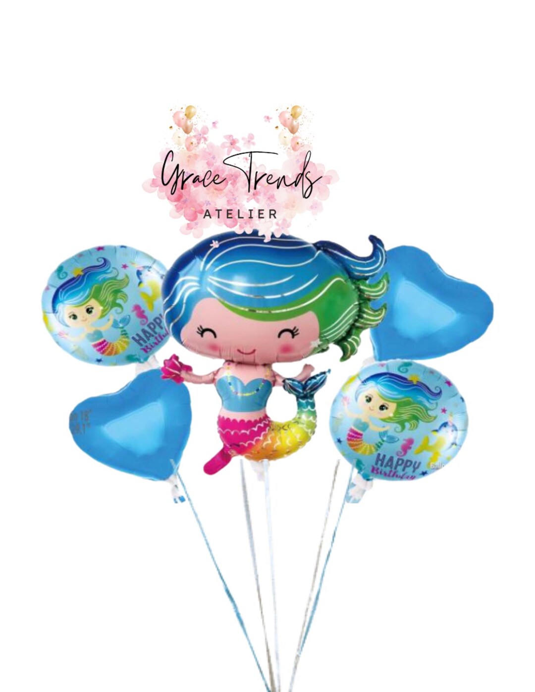 Shimmering Mermaid 5 Piece Balloon Bouquet - Etsy