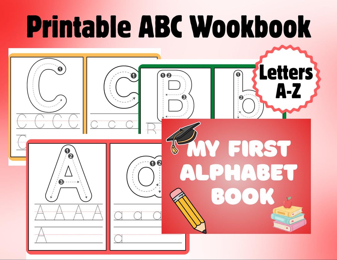 My First Alphabet Book Color |printable ABC Tracing Workbook for Kids ...
