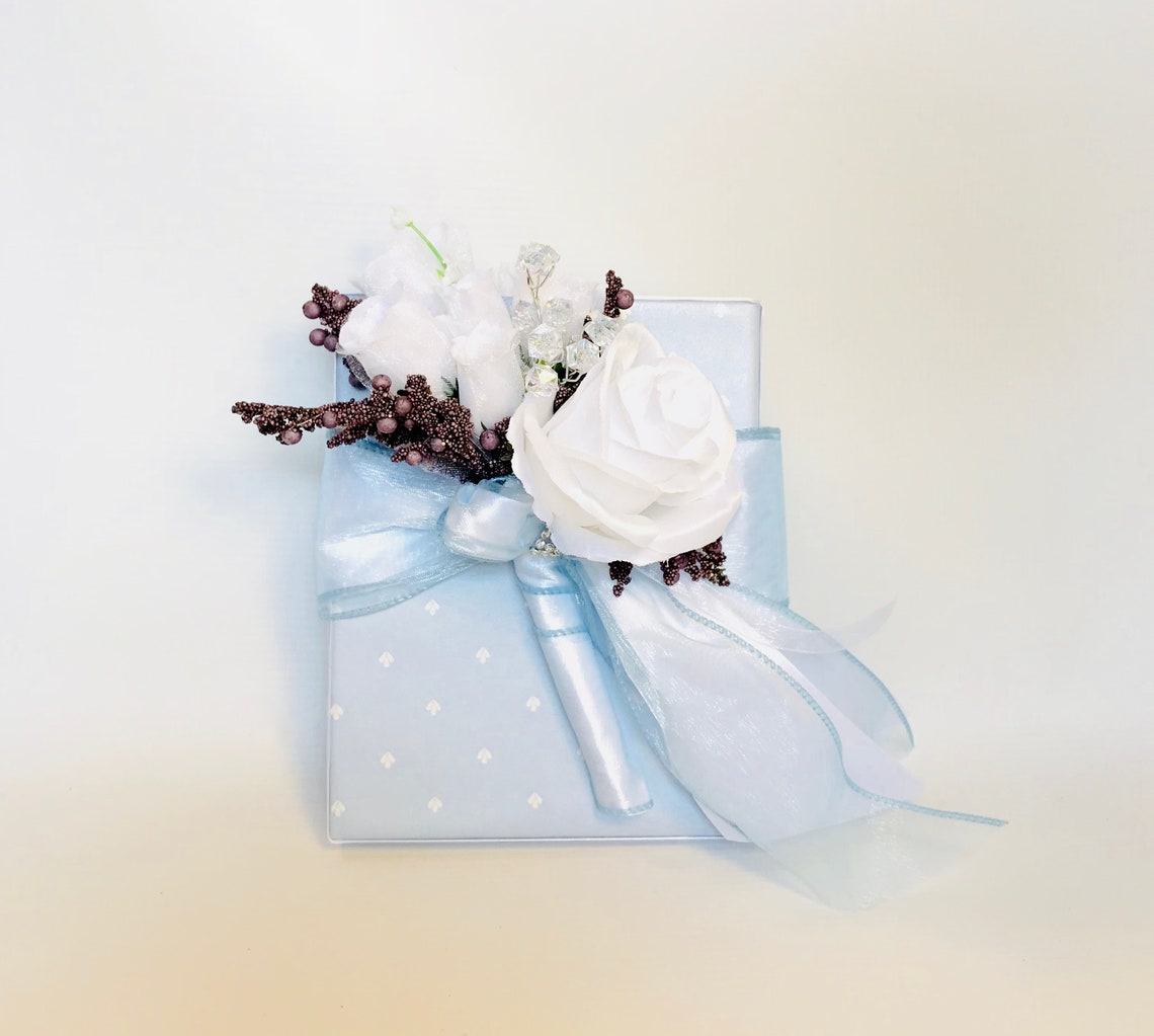 Pale Blue Wedding Gift Box Favors Jewelry Gift Cards - Etsy