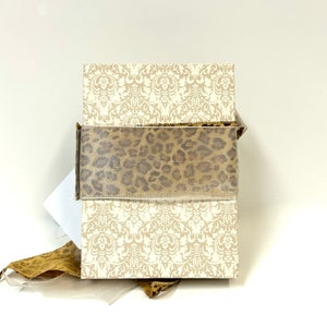 Leopard Print Gift Box With Free Gift Tag Chic Wedding Gift Box Favors ...