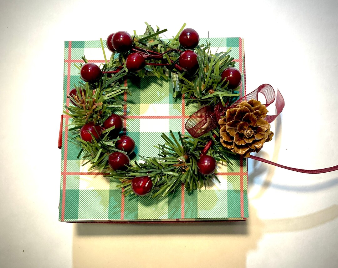 Gift Card Holder Green Red Plaid Gold Gift Box Jewelry Gift Boxes ...