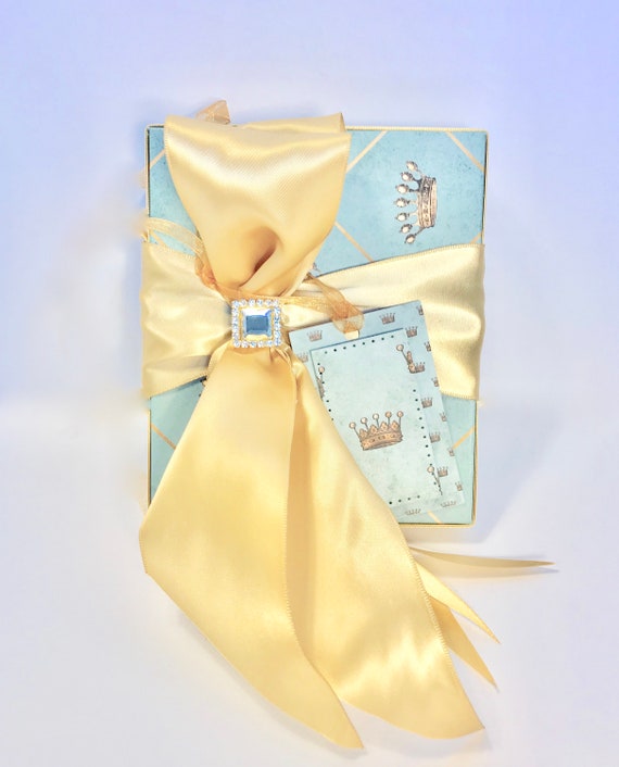 Teal Gold men's gift box with FREE gift tag Groom He | Etsy