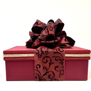 Burgundy Christmas Holiday Bride to Be Shoe Gift Box, Unique Bride ...