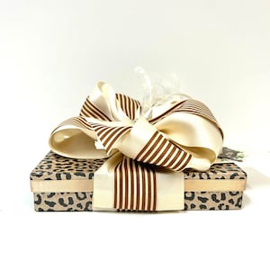 Handmade Leopard & Stripes Gift Box: Chic Wedding Favor With Free Tag ...