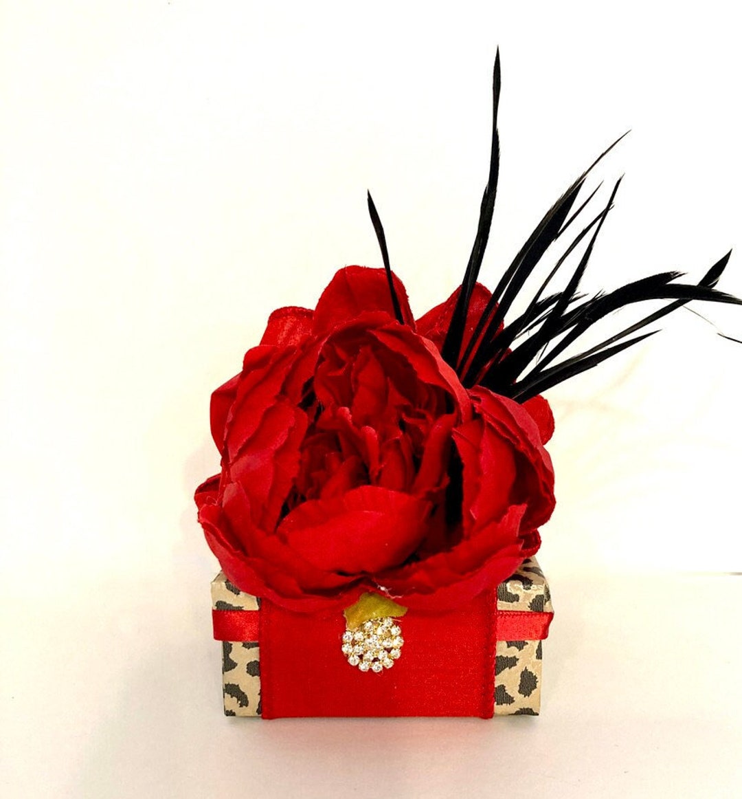 Leopard Print With Red Ribbon Gift Card Holder Sustainable Reusable ...