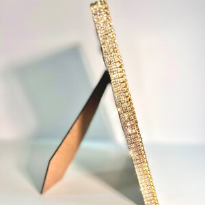 6" X 8" Frame Covered With Real Rhinestone, Rhinestones, Set in Gold ...