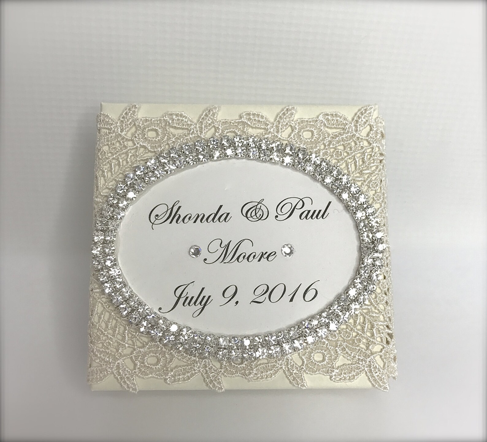 Personalized Bridesmaid Diamond Lace Gift Box Box Bride | Etsy