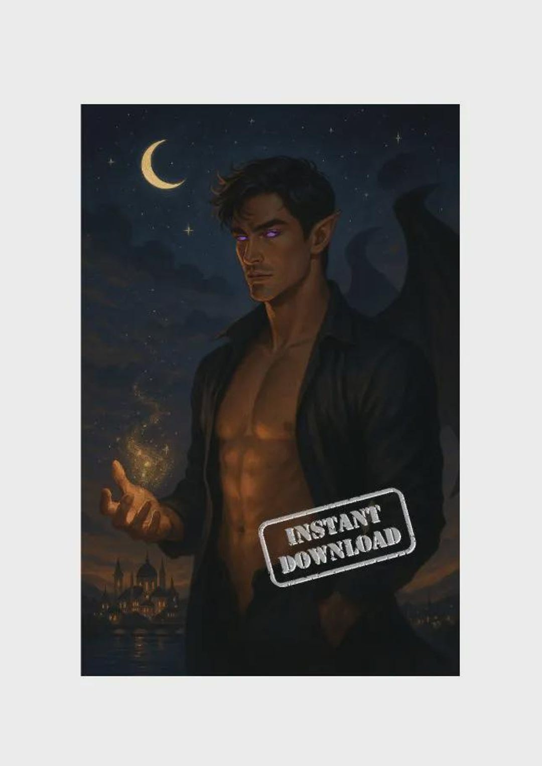 Rhysand Art Print: Night Court, ACOTAR Fantasy (PDF Download) - Etsy