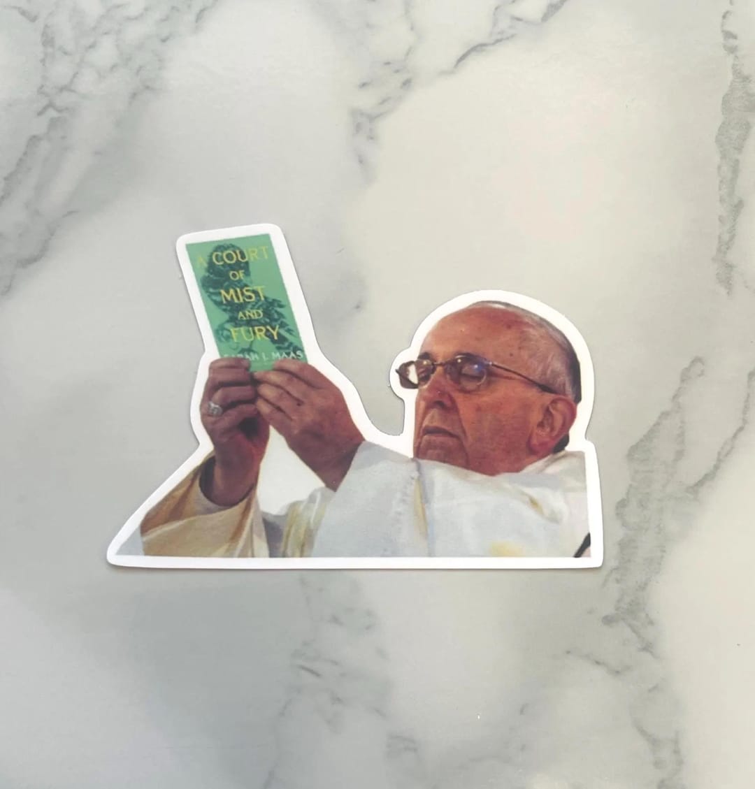 ACOMAF Pope Meme Sticker: Funny Booktok ACOTAR Vinyl Decal - Etsy UK