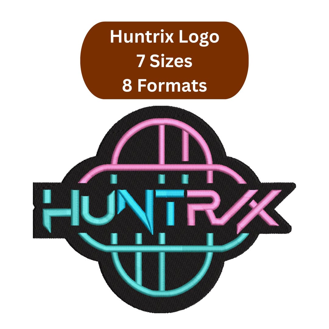 Huntrix Logo Embroidery File, Kpop Demon Hunter Design, 7 Sizes, Instant Download - Etsy