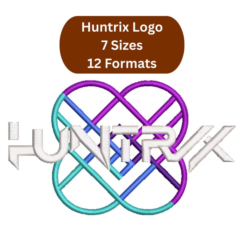 Huntrix Logo Embroidery File, Kpop Demon Hunter Design, 7 Sizes ...