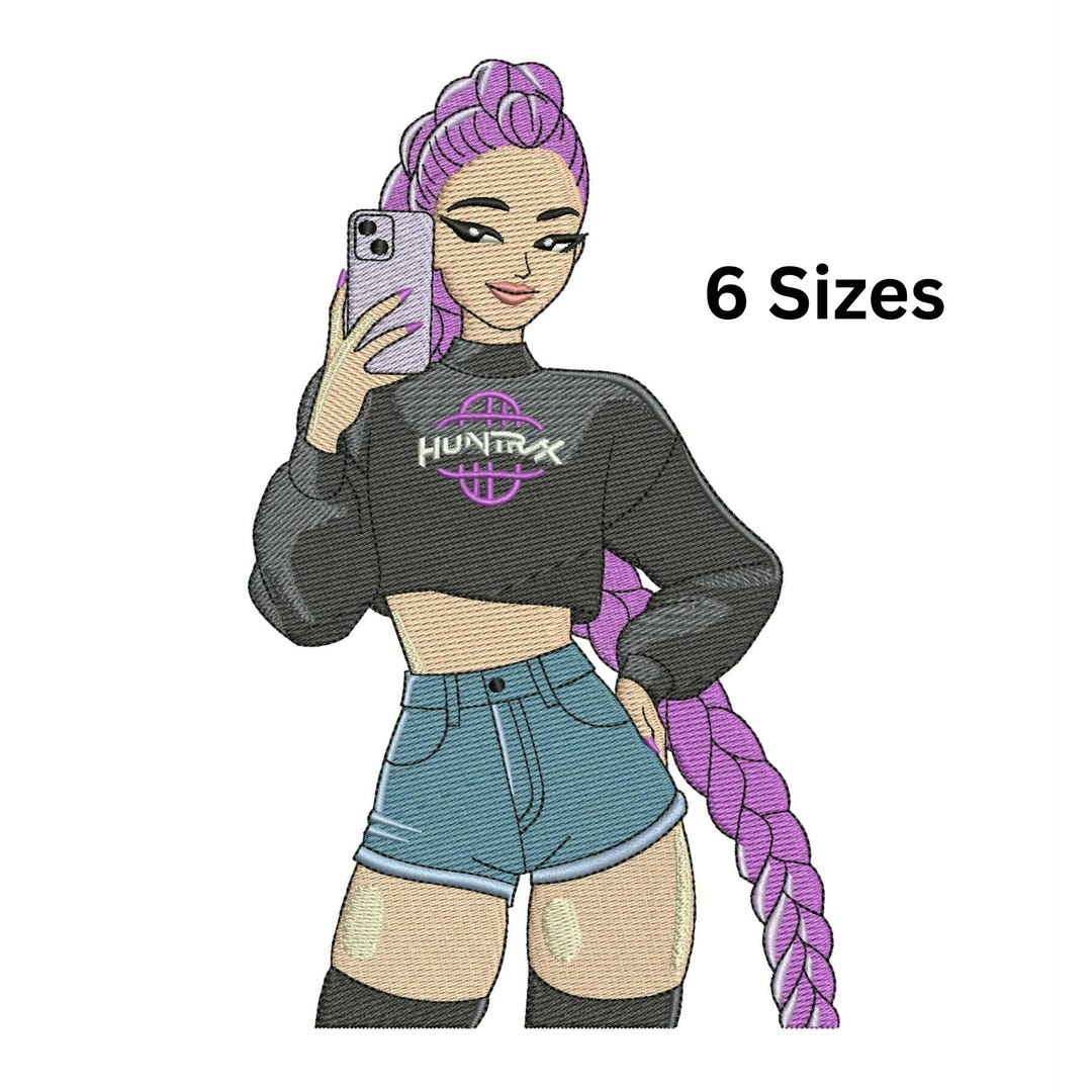 Rumi Embroidery Design, Huntrix Girls, Kpop Demon Hunters, Huntrix ...