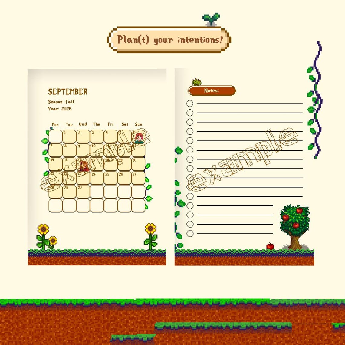 Stardew Valley Digital Calendar - Etsy