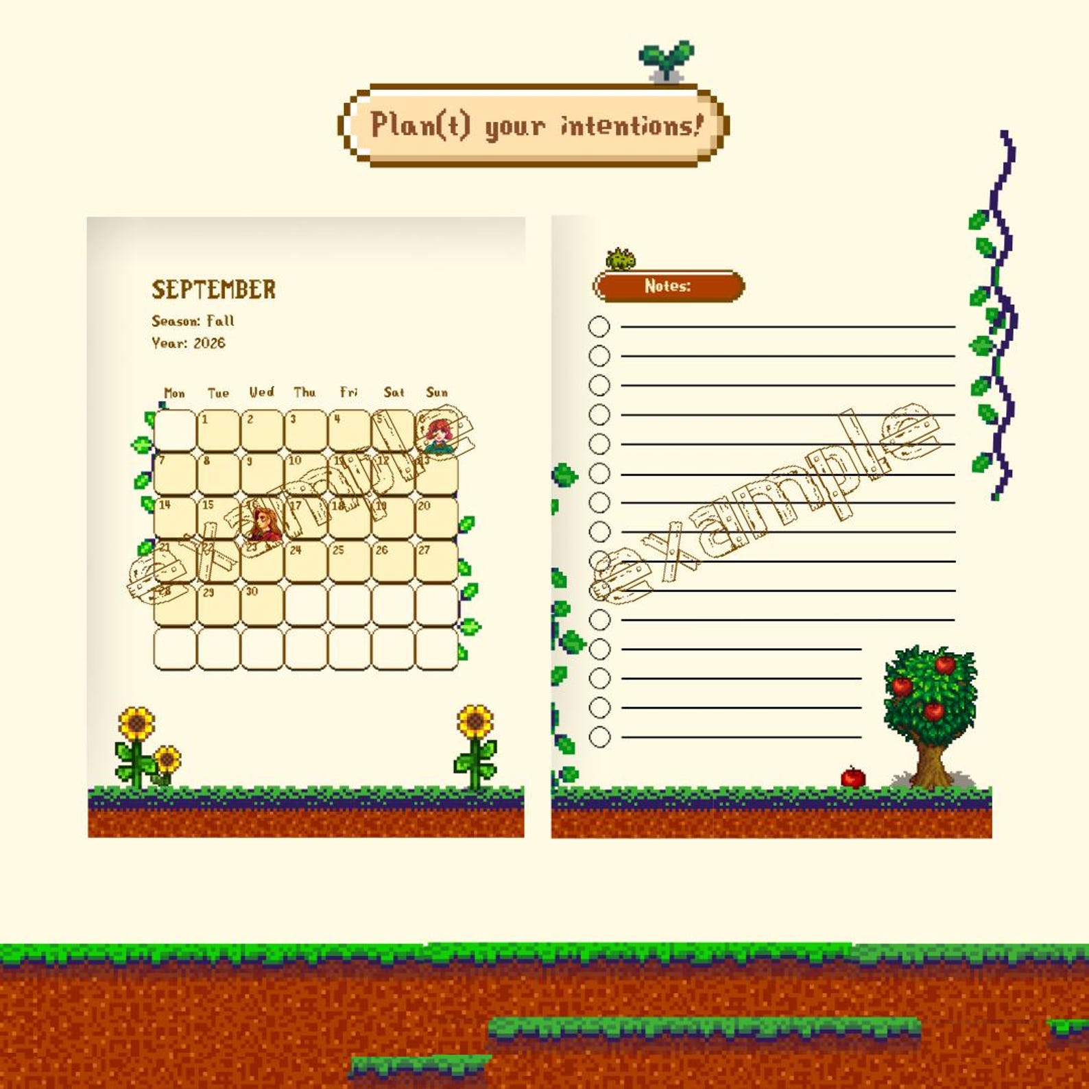 Stardew Valley Digital Calendar - Etsy
